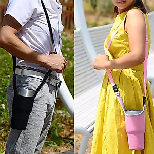 Tumbler Carrier for Stanley 30oz, Carrier Holder Pouch for 30 oz Insulated Tumbler Coffee Cup, Tumbler Carrier with Strap