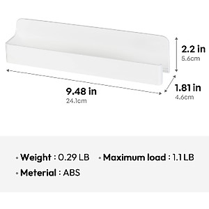 Carrotez Wall-Mounted Unscrewed Magnetic Easy Installation Towel Bar, Towel bar for Bathroom, Hanging bar for Kitchen - White