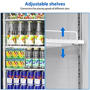 ACONEE Commercial Display Refrigerator, Black