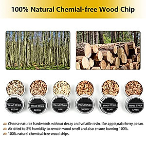 Smoker Whiskey Smoker Kit with Torch，Droyek Six Flavors of Wood Smoker Chips with Exquisite Packaging, Drink Smoker Kit Infuse Whiskey and Bourbon. Gift for Dad & Husband & Friend (No Butane)