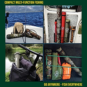 Rigged and Ready Smuggler 7 Travel Fishing Rod & Case. Compact Yet Powerful 8.5’ (235cm) Rod, with 2 Tips, for Spin and General Fishing. The Most Powerful Smuggler Rod for Fish up to 20lbs (10kg)