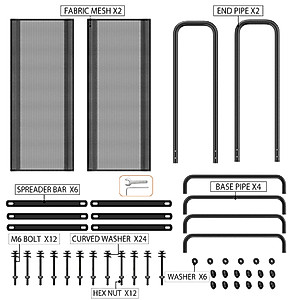 Mr IRONSTONE 8ft Firewood Rack outdoor with Mesh Base, For Store Logs of Various Size, Fireplace Wood Storage indoor for Courtyard, Patio (Capacity 650 lbs)