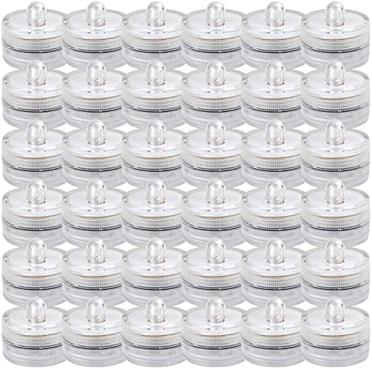 Newhouse Lighting LED Tea Lights Realistic and Bright Battery Flameless Candles, Party Water, White 36-Pack