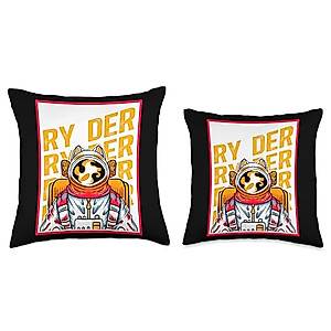 Astronauts and Stars in Space Ryder Astronaut Space Throw Pillow, 16x16, Multicolor