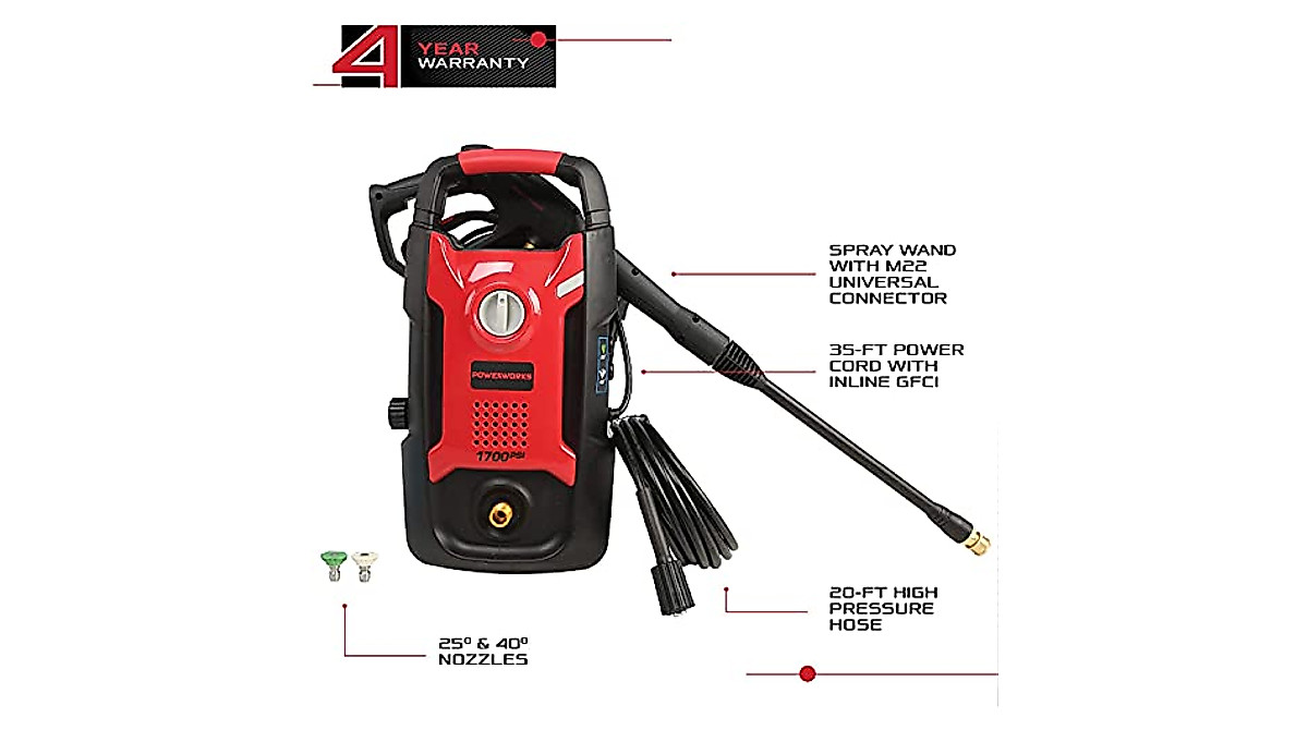 POWERWORKS 1700 PSI Pressure Washer – Efficient & Reliable