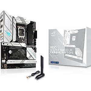 ASUS ROG Strix B660-A WiFi D4 LGA 1700(Intel 12th Gen) ATX Gaming Motherboard(PCIe 5.0,12+1 Power Stages,WiFi 6, 2.5 Gb LAN, 3xM.2 Slots,PCIe 4.0 NVMe® SSD Support, USB 3.2 Gen 2x2 Type-C)