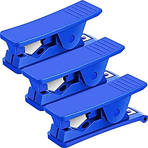 PTFE Plastic Tubing Cutter Hose Tube Cutter Pipe Cutter Accurate Tube Cutting Tool for Nylon PVC PU Tube and Hose Cut up to 3/4 Inch OD Tube (Blue, 3 Pieces)