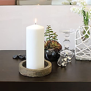 Stonebriar 18 Hour Long Burning Unscented Pillar Candles, 3x8, White