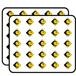 Caution Sign Shaped HIGH SURF (Surfing Beach Sun) Sticker for Scrapbooking, Calendars, Arts, Kids DIY Crafts, Album, Bullet Journals