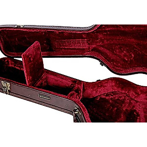 Crossrock CRW600DBR Dreadnought Guitar Case, Multi-layer Wood Case, Arch-top Style, Vintage Brown