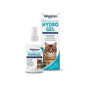 Vetericyn Plus Cat Wound Care Hydrogel Spray | Feline Healing Aid and Wound Protectant, Sprayable Gel to Relieve Cat Itchy Skin. 3 ounces