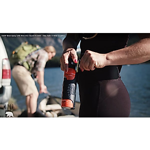 UDAP Pepper Power Magnum Bear Spray Self Defense Deterrent with Griz Guard Holster for Camping, Hiking, Fishing, Powerful Blast Pattern, 30 ft Fog Barrier, 15SO, 9.2 oz