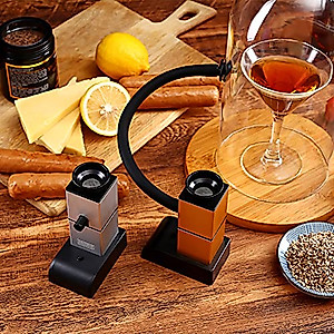 CREATIVECHEF Smoking Gun，Cocktail Smoker Kit，Used Outdoors, Bars, Parties，Aluminum Alloy Material，Yellow