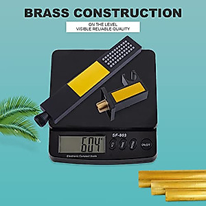 ENGA Bathroom Square Matte Black Solid Brass Hand Held Shower Head With Wall Connector and Hose System Wall Mount Handheld Showerheads Set