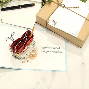 CUTE POPUP - Father's Day Card, Medical Thank You Card with Superhero Heart Design, Birthday Card, Nurse Card, Card Thinking of You, Special Surprise for Doctor, Paramedic, Healthcare Workers