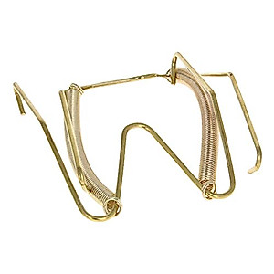 Bettomshin 2PCS Plate Hanger 10" W Type Stainless Steel Plate Hangers Invisible Wall Hooks for Walls Compatible Decorative Plates Hooks Dish Diaplay Holder Golden