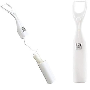 FveBzem Dental Floss Holder with 50 Meter Flosses Reach Waxed Dental Floss for Plaque and Food Removal Advanced Care Flossers Floss Mate Handle Dental Oral Care Interdental Brush Floss Holder