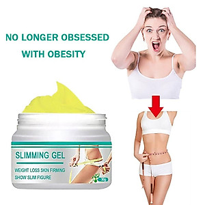 Slimming Cream, Navel Arm Leg Belly Ginger Fat Burning Cream, Weight Loss Skin Firming Moisturizing Massage Gel for Cellulite, Soothing, Relaxing, Tightening & Slimming (50g)