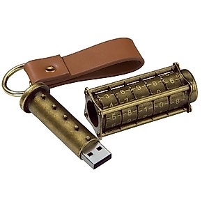 Cryptex USB Flash Drive, Antique Gold, 64 GB