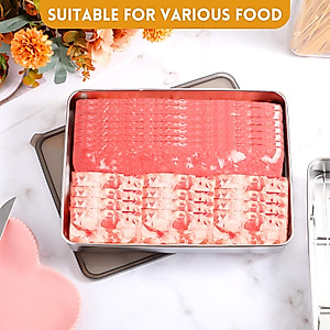 Maxcheck 2 Pack Bacon Container for Refrigerator 304 Stainless Steel Airtight Deli Meat Storage Containers Large Food Storage Containers with Lids and Elevated Base for Fridge