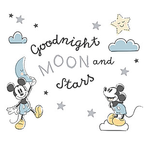 Lambs & Ivy Disney Baby Moonlight Mickey Mouse Blue/Black Wall Decals/Stickers