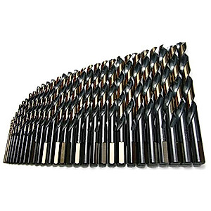 Norseman Super Premium Magnum 29 Piece Drill Bit Set - Orange Ultradex - 46962-135 Degree Split Point - Round Shank With Three Flats