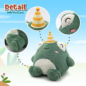 MR ViviCare Adorable Large 12 Inch Frog Squish Plush Pillow, Super Soft Original Cute Green Stuffed Animal Toy for Kids and Adults