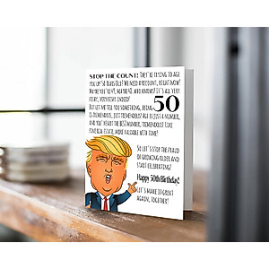 GIFTSFARM Funny 50th Birthday Card, 50 Birthday Card for Women Men, Birthday Card Decoration Gifts for Him or Her Turning 50 Years Old (5 x 7 Inch Birthday Card with Kraft Envelope)