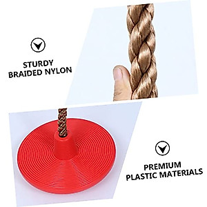 SAFIGLE 1 PC The Swing Playground Swing Plastic Disc Swing Kids Playground Baby Swings for Infants Outdoor Bench Swing Outdoor Climbing Toys Kid Swing Funny Toy Swing Colorful Toy Swing CD