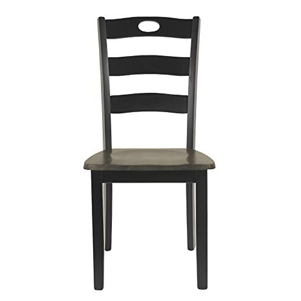 Signature Design by Ashley Froshburg Rustic Farmhouse Ladderback Dining Chair, 2 Count, Dark Brown