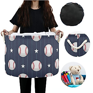 Large Storage Basket for Toys Basketball Baseball Sport Storage Bin Box Laundry Basket for Home Decor, Pet Toy, Blankets