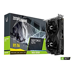 ZOTAC Gaming GeForce GTX 1660 Super Twin Fan 6GB GDDR5 192-bit 1785MHz 8Gbps PCI Express 3.0 Graphics Card