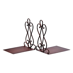 Artkingdome Book Ends Luxury Bookends Retro Organizer Stand Desk Holder Racks School Liberary Bookshelf Decorative Bookend 1pair w/Padding Gift