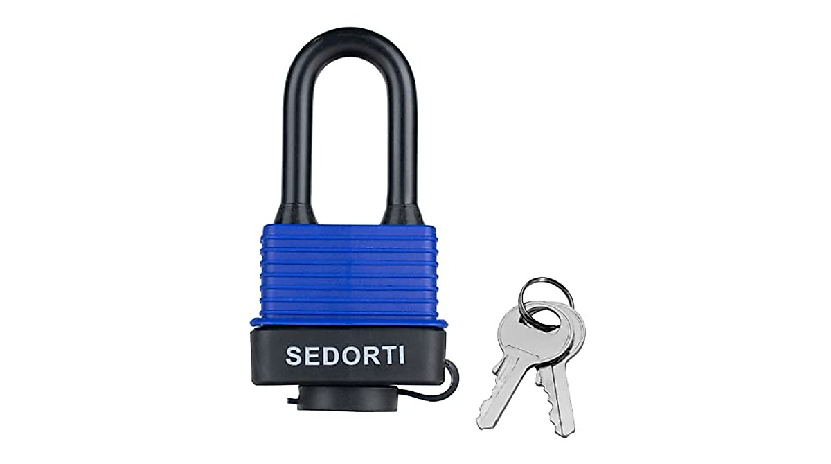 SEDORTI Colored Waterproof Padlocks, Heavy Duty Laminated Steel Lock ...