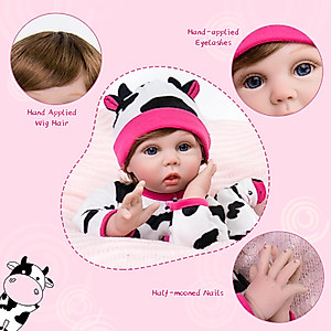 Aori Reborn Baby Dolls - 22" Realistic Newborn Girl Doll, Lifelike Baby Girl Dolls, Gift for Kids, Grandma, Collectors