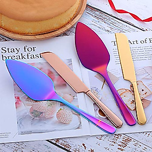 Wedding Cake Server Set, 304 Stainless Steel Spatula Baking Tool Cake Shovel Butter Knives For Pie/Pizza/Cheese