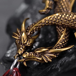 PUNKYOUTH 1 Pair 8g Ear Weights Dangle Hangers Plugs Dragon Ruby Ear Tunnels Hoop Expander Stretchers Sweet Cool Body Piercing Jewelry 3mm