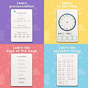 TOY Life Dry Erase Alphabet Flash Cards with ABC Flash Cards for Alphabet Affirmation Workbook - Toddler Flash Cards Preschool Homeschool 3 4 5 Years Flash Cards Read Write Learning Cards Toddlers