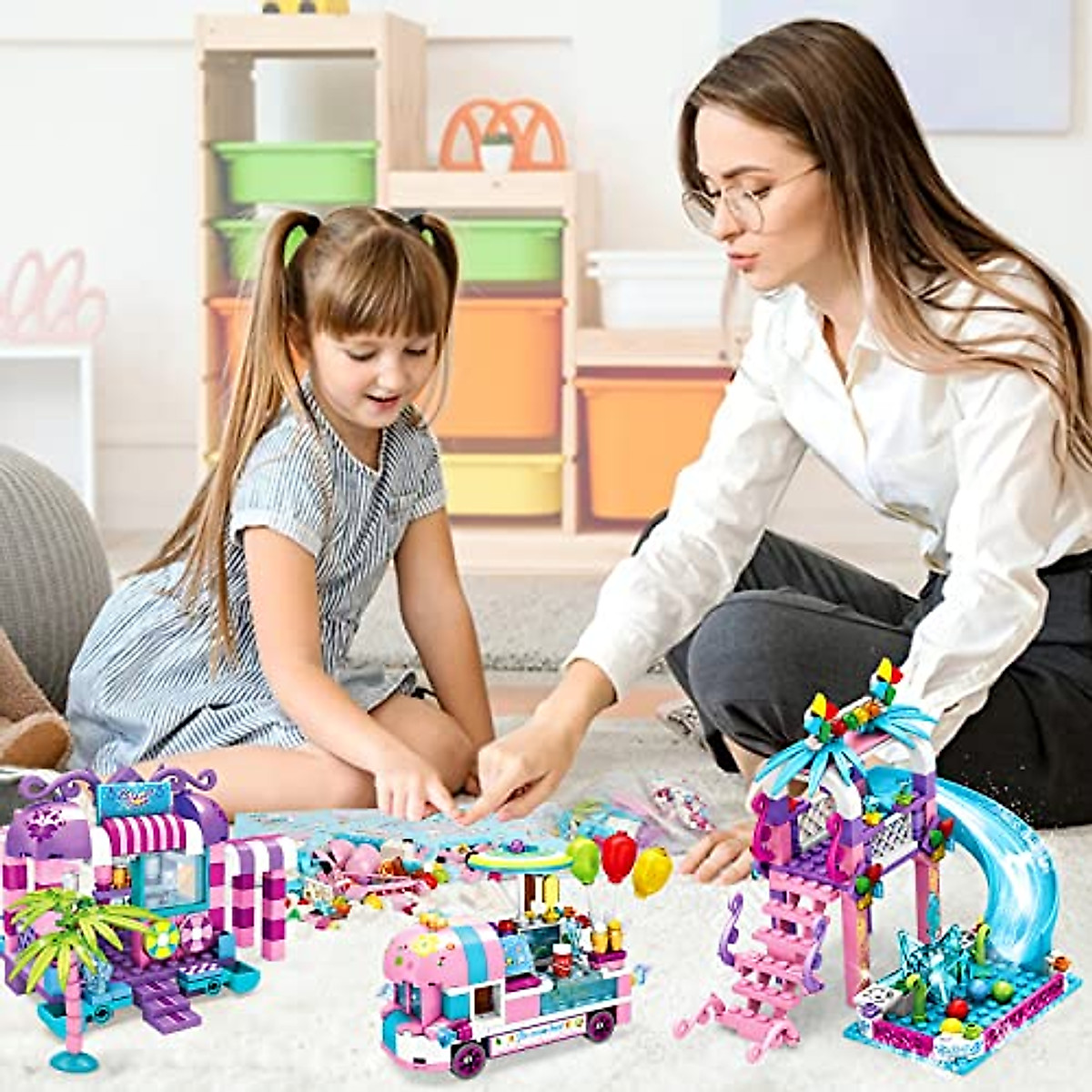 Sitodier Girls Building Blocks Toys 638 Pieces 4 Models Princess Building Bricks Toys for Kids STEM Construction Play Set Toy Best Gifts for Girls Age 6-12 Birthday Christmas