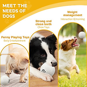 Furmatic Dog Toys for Aggressive Chewers, Indestructible and Interactive Tennis Balls for Dogs, Ideal Herding ball for dogs to Chew Fetch Training, for Large Medium Small Dog and Puppies (Small, 2.5")