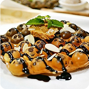 Hong Kong Egg Waffle Maker by StarBlue with BONUS recipe e-book - Make Hong Kong Style Bubble Egg Waffle in 5 minutes AC 120V, 60Hz 760W