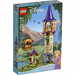 LEGO Disney Princess Rapunzel’s Tower 43187 Castle Building Toy Kit and Playset with 2 Mini-Dolls from Tangled Movie, Gift Idea for Kids, Girls and Boys