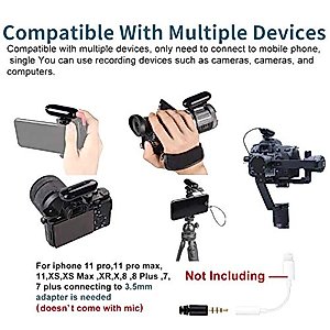 LESNGO 318C Wireless Lavalier Microphone, 20 UHF Channel Wireless Lapel Microphone XLR Lav Mic Compatible with iPhone Smartphone Camera Microphone for Streaming YouTube Interview Vlog (Black)
