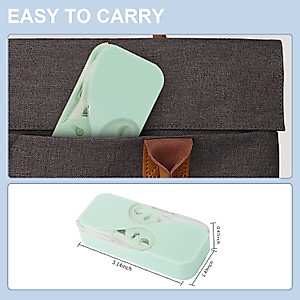 4Pcs Portable Floss Dispenser Holder Travel Dental Floss Case, Automatic Floss Picks Case Organizer Premium Refillable Floss Pick Container for Women Men Teeth Cleaning