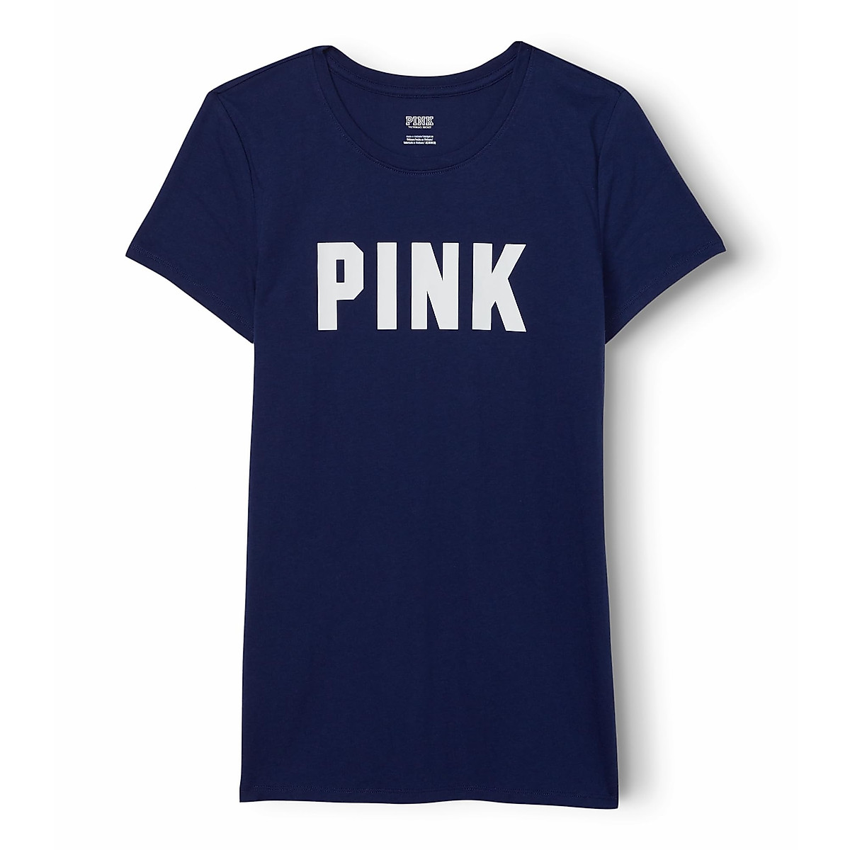 Victoria's Secret Women's Short Sleeve T-Shirt, Women T Shirt, Logo Navy, S