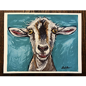 Goat art Print, Gizmo' Goat lover gift, Goat decor