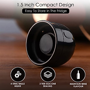 GOCHA Gadgets | Vacuum Wine Stopper | Champagne Stoppers With Vacuum Built-in | 1.5 inch Silicone Twist Top Wine Stopper | Reusable, Leak Proof (2 Wine + 2 Champagne Cork Stopper) | (Pack of 4)