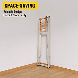 VEVOR Logging Saw Horse Durable Steel Log Sawhorse, Foldable Log Cutting Stand with Sharp Claws and Adjustable Height, Horse Stands for Cutting Wood, Space-Saving Sawbuck, Easy to Assemble and Carry