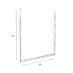 Organize It All Durable Chrome Closet Doubler (1346W)