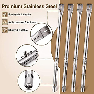 Criditpid Grill Replacement Parts for Charbroil 463344015, 463343015, 463433016, 463240015, 463432215 Gas Grill, Grill Burners, Heat Plate Shields, Crossover Tubes and Ignitors for Charbroil.